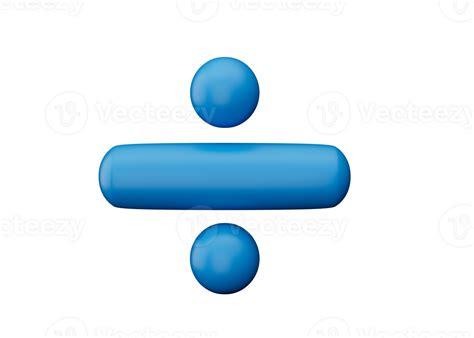 Blue D Math Divide Symbols Icon D Illustration Png