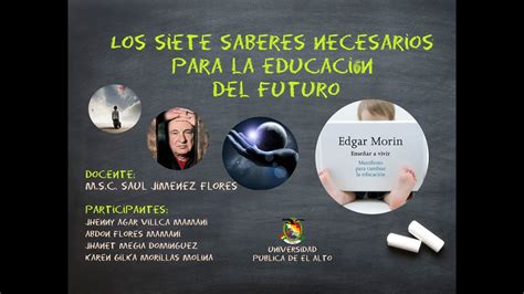 Los siete saberes necesarios para la educación del futuro Edgar Morin