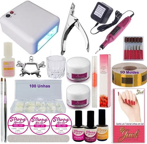 Kit Unha De Gel Profissional Completo Acrigel Porcelana R 109 90 Em