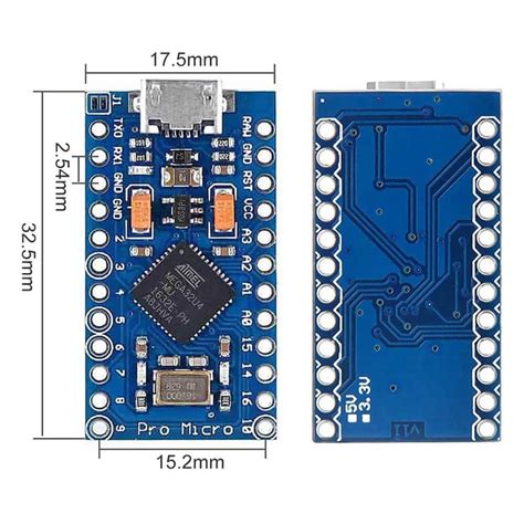 Arduino Pro Micro Atmega U V Mhz Mini Mcu Leonardo Klon