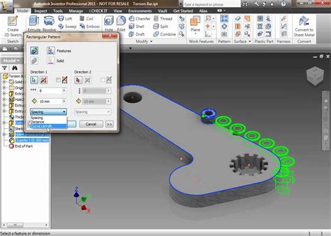 Autodesk Inventor Tips Tricks Pattern A Feature Along A Solid Edge