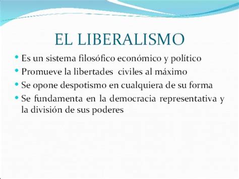 Sistema liberal definición y características
