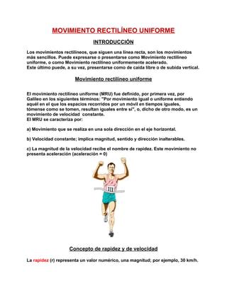 Movimiento rectilíneo 3 PDF Descarga Gratuita