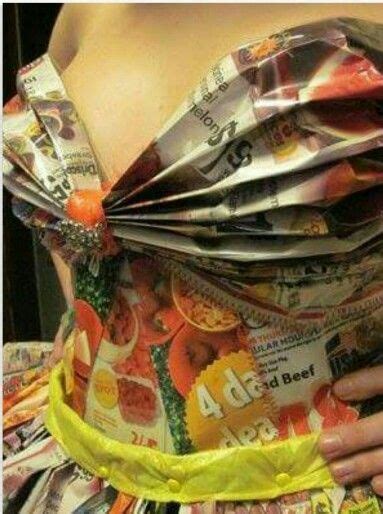 Newspaper Dress Paper Fashion Paper Dress Recycled Fashion
