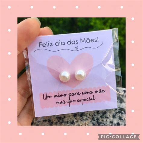 15 Lembrancinha dia das mães brinco brinde para cliente mimo especial