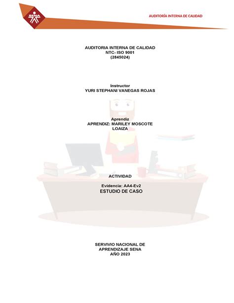 Formato Evidencia AA4 Ev2 Estudio De Caso AUDITORIA INTERNA DE