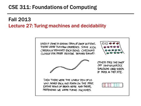 fall 2013 lecture 27 turing machines and decidability cse 311 foundations of computing ppt