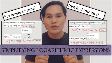 simplifying logarithms youtube