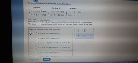 consider the following three systems of linear equations system a system b system c 5x 4y