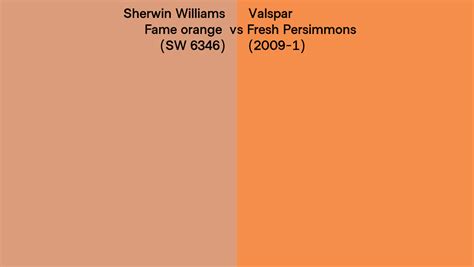 Sherwin Williams Fame Orange SW 6346 Vs Valspar Fresh Persimmons