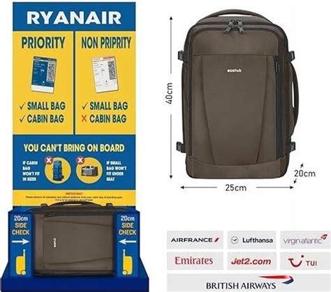Plecak Kono Plecak Podróżny Bagaż Podręczny Ryanair Ecohub 40X20X25Cm