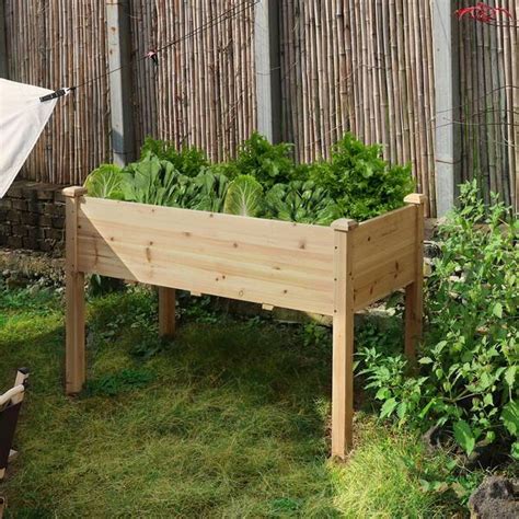 Veikous In X In X In Wooden Raised Garden Bed With Liner
