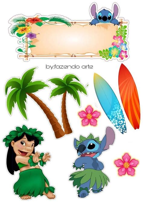 Topo De Bolo Festa Tema Lilo E Stitch CEA In 2024 Lilo And Stitch