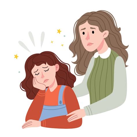 Maman soutient sa fille Mère aimante réconfortant sa jeune fille