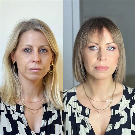 TOP 10 des coupes de cheveux avec frange effilée femme 60 ans la