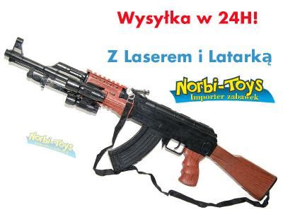 Karabin Pistolet Ak Na Kulki Laser Latarka Nt