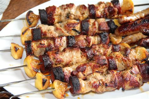 BROCHETTES PORC CHORIZO CITRON A LA PLANCHA Du jardin et du marché
