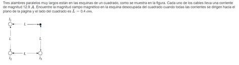 Solved Tres alambres paralelos muy largos están en las Chegg