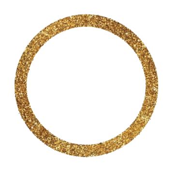 Quadro De Brilho Dourado Circular PNG Círculo De Ouro Moldura