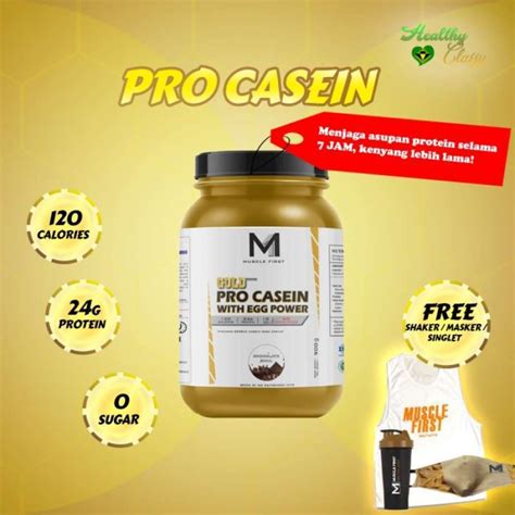 Promo M1 Muscle First Pro Gold Whey Casein With Egg Power 2lbs Diskon