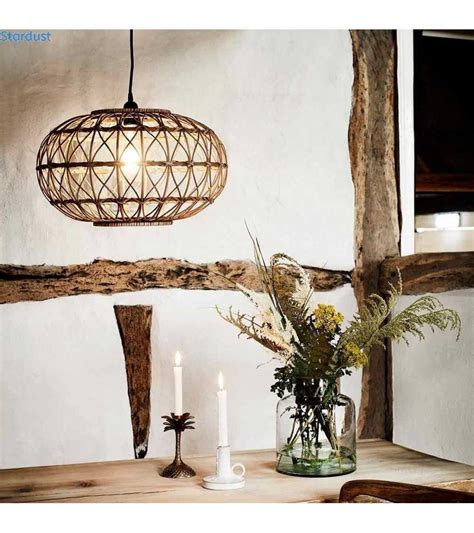 Mobilier Et Décoration en Rotin Tunisie Suspension boule en rotin naturel