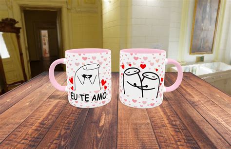 CASAL FLORK FRASE EU TE AMO ARTES PARA CANECAS