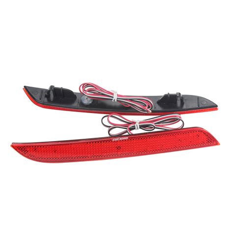 Angrong X Red Lens Rear Bumper Reflector Led Brake Reverse Light For