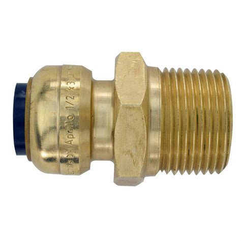 Tectite 1 2 In Brass Push To Connect X 3 4 In Male Pipe Thread