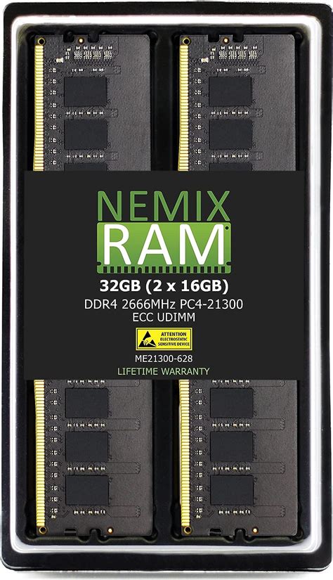 32GB 2X16GB DDR4 2666 PC4 21300 ECC UDIMM 兼容 Synology D4EC 2666 16G