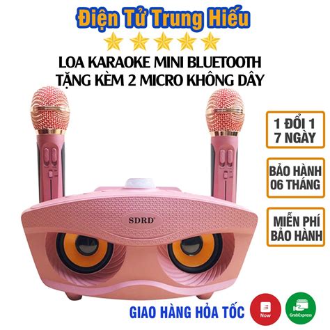 Loa karaoke mini di động SD 306 loa hát âm lớn hát karaoke hay Tặng