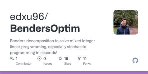 github edxu96 bendersoptim benders decomposition to solve mixed integer linear programming
