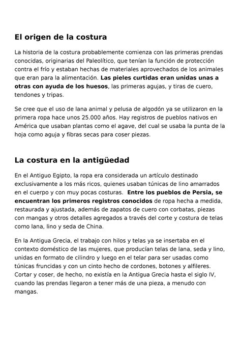 El Origen De La Costura Las Pieles Curtidas Eran Unidas Unas A Otras