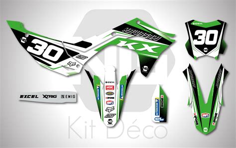 Kit déco Kawasaki KX KLX KXF BREAK Séries 60 65 80 85 110 125 250 450