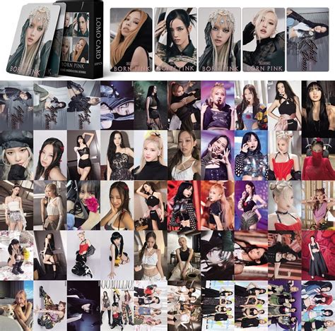 Blackpink kpop Fotokarten 55 Stück schwarz rosa born pink Grußkarte