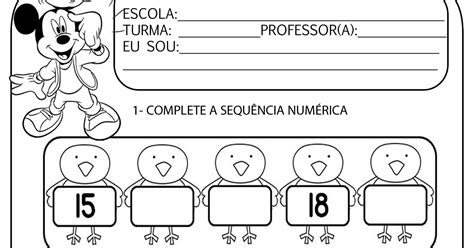 Atividade pronta Números vizinhos do 10 ao 20 A Arte de Ensinar e