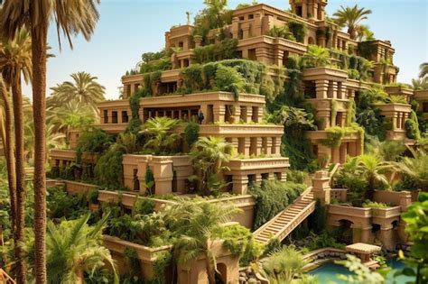 Jardines Colgantes De Babilonia Una De Las Siete Maravillas Del Mundo