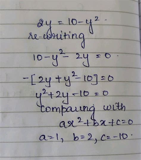 write the following quadratic equation in the form ax 2 bx c 0 and write the values of a