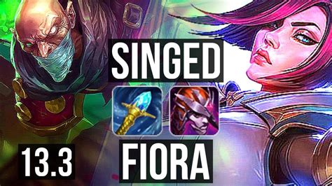 Singed Vs Fiora Top Rank Singed M Mastery Games