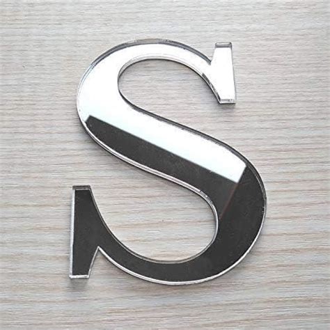 Lettres Miroir Adhésif Lettre S Hauteur 15 Cm Initiale