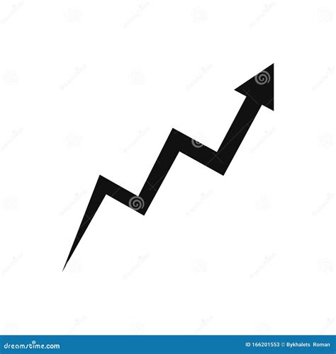 Arrow Icon Black Vector Arrow Up Growth Chart Stock Illustration