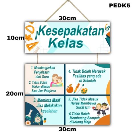 Jual COD Hiasan Dinding Edukasi BIG SIZE KESEPAKATAN KELAS 2 Susun