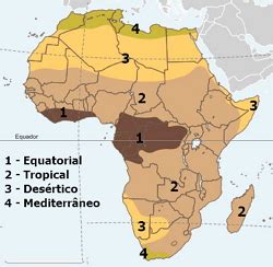 Climas da África tipos resumo das características e mapa