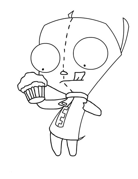 Gir Invader Zim Coloring Pages