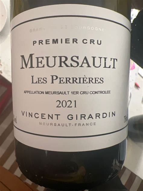 2021 Domaine Maison Vincent Girardin Meursault 1er Cru Les Perrières