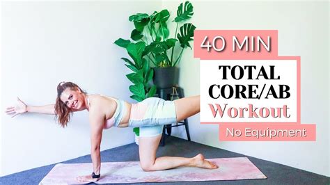 40 MIN TOTAL CORE AB WORKOUT At Home Pilates No Equipment Moderate