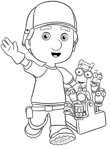 Kolorowanka Budowlaniec Handy Manny Do Druku I Online