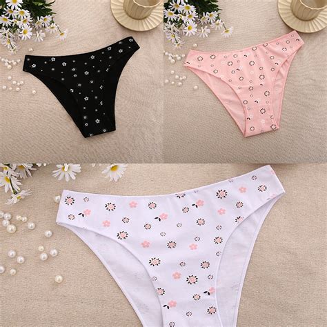 3 Unids SET Bragas De Algodón Sin Costuras Para Mujeres Diseño Jacquard