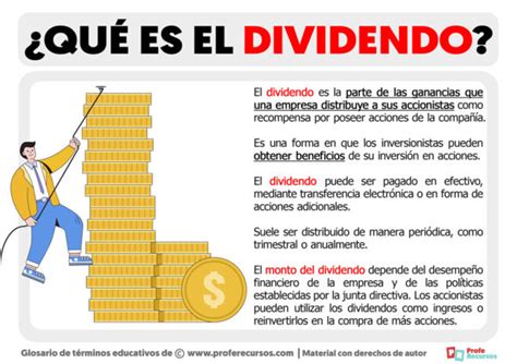 Qué es un Dividendo Definición de Dividendo