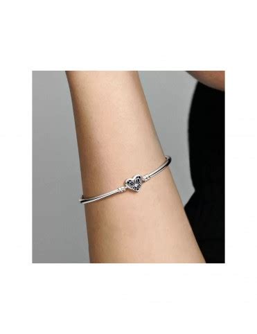 Pulsera de plata Pandora Moments Corazón y Mariposa 592593C01 17