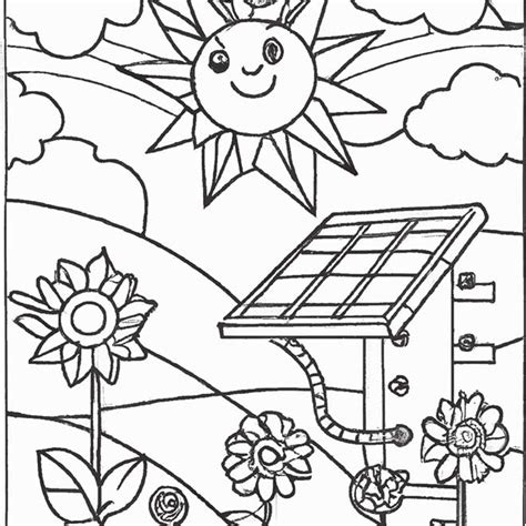 Desenhos De Energia Solar Para Imprimir E Colorir Pintar